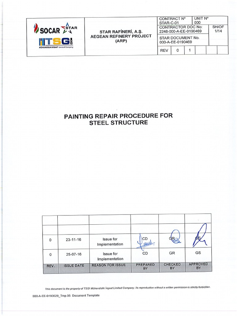 000-A-Ee-0190469 Rev1 Painting Repair Procedure | PDF | Paint | Epoxy