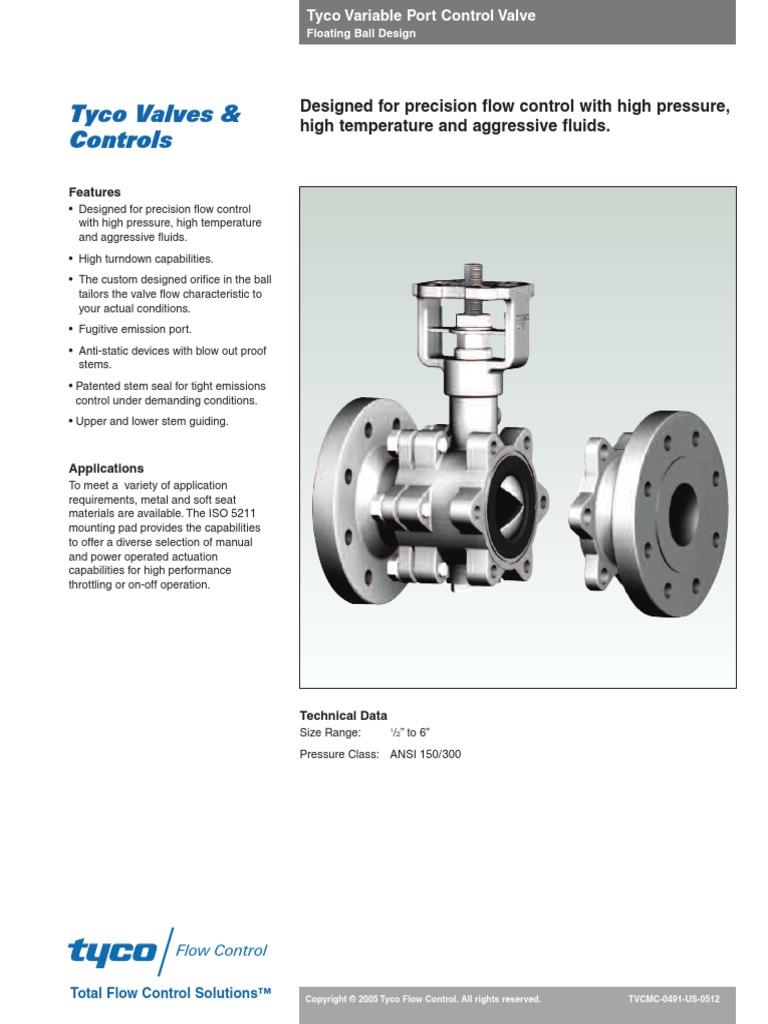Tyco Valves & Controls Catalog | PDF | Valve | Materials