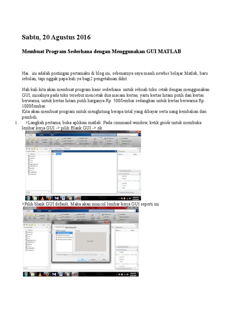Program Kasir Matlab | PDF | Metode & Bahan Ajar | Komputer