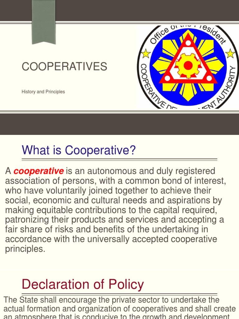 Cooperatives History And Principles Pdf Cooperative Board Of