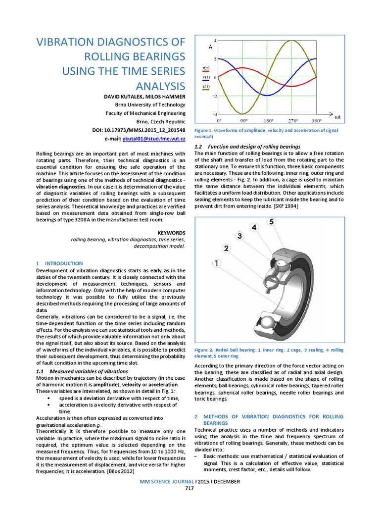Vibration Diagnostics of Rolling Bearings Using The Time Series Analysis | PDF | Bearing ...