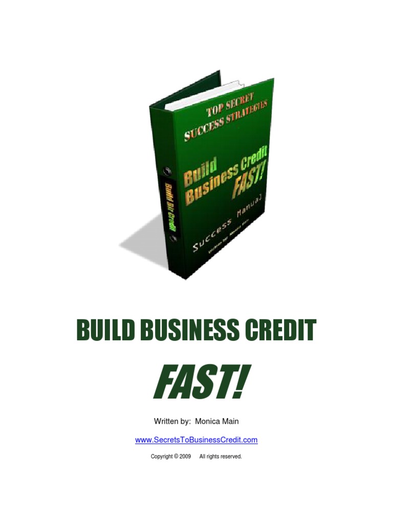 Build Business Credit Fast Manual | PDF | Loans | Credit (Finance)
