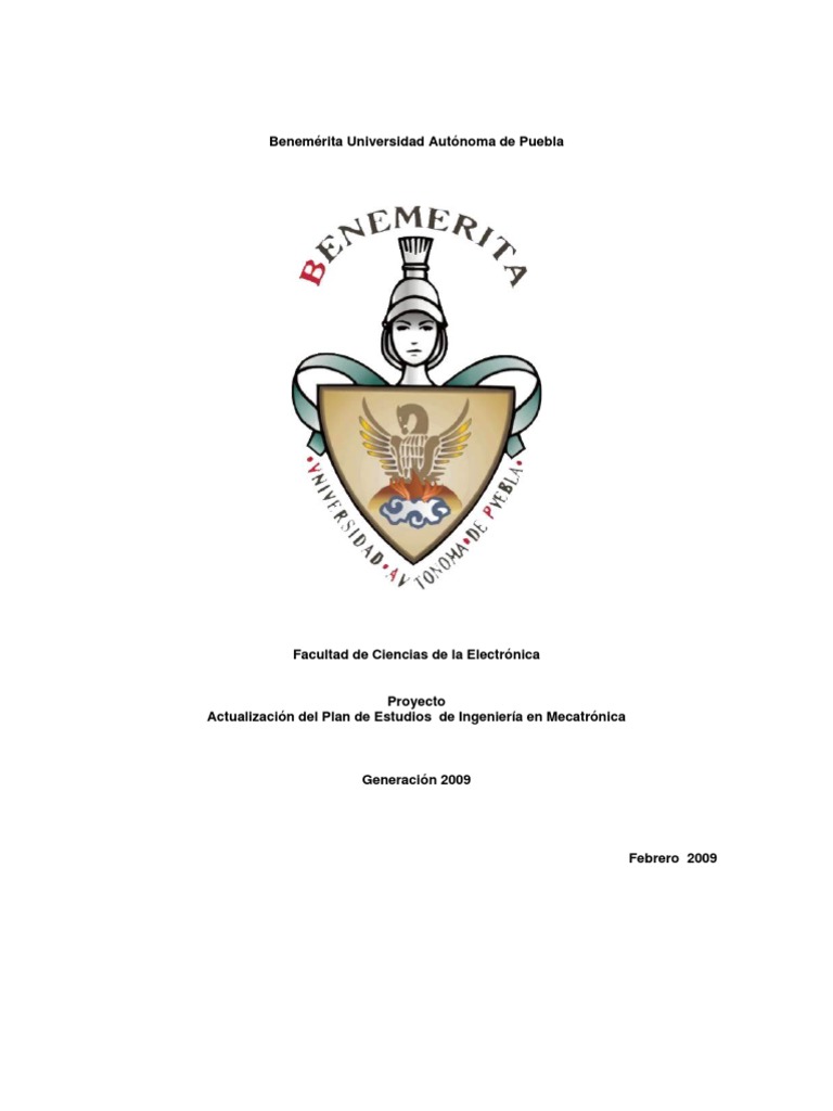 Actualización Plan Estudios Mecatrónica BUAP | PDF | Mecatrónica ...