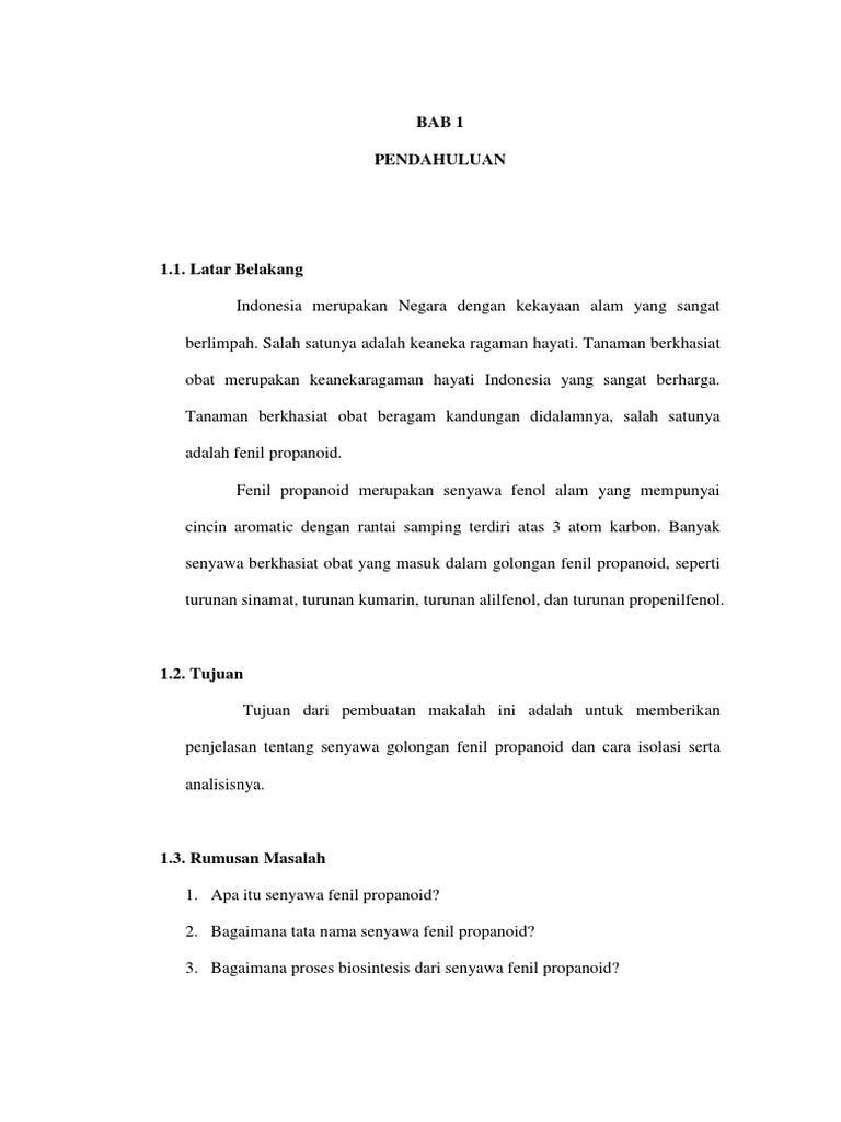 Isolasi dan Analisis Fenil Propanoid | PDF | Sains & Matematika