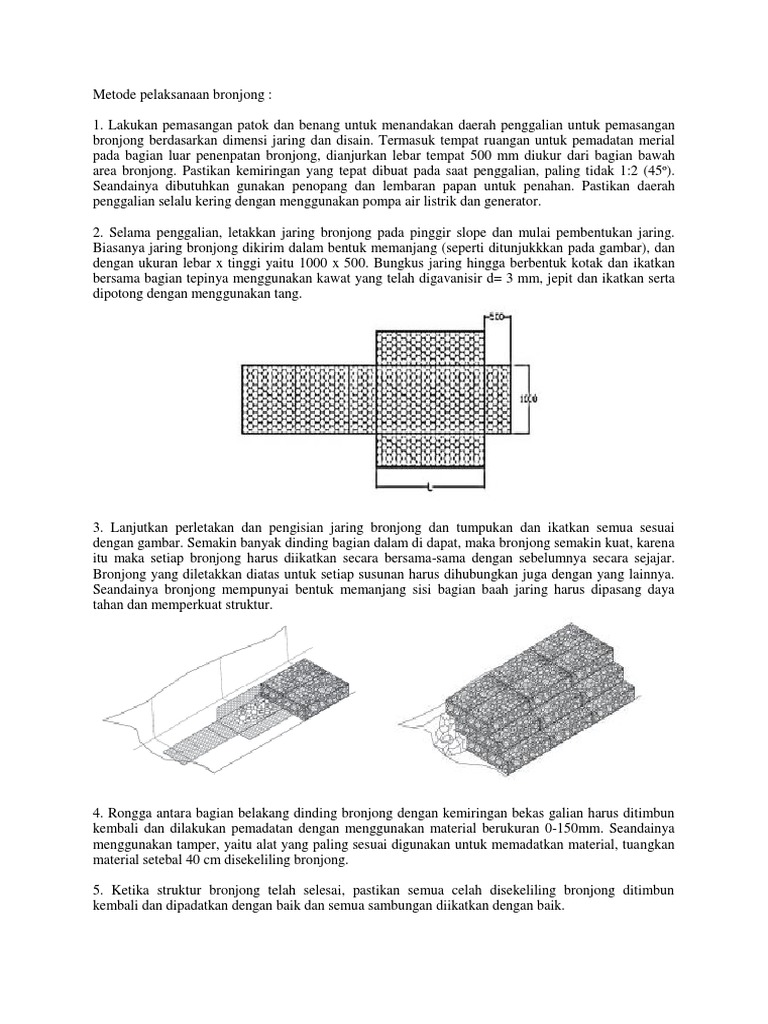 Panduan Lengkap Pemasangan Bronjong | PDF | Griya & Taman | Sains ...