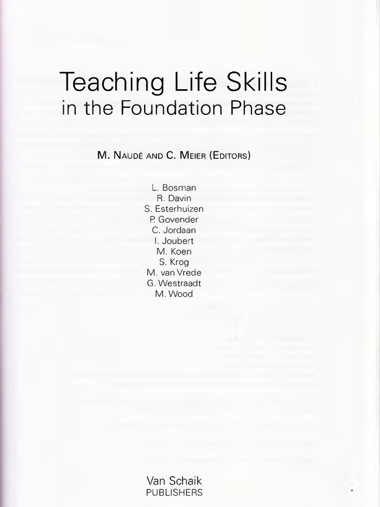 Teaching Life Skills in The Foundation Phase. Bl. 12 - 25.tif | PDF