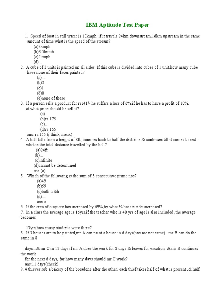 IBM IPAT Test PDF | PDF | Technology & Engineering