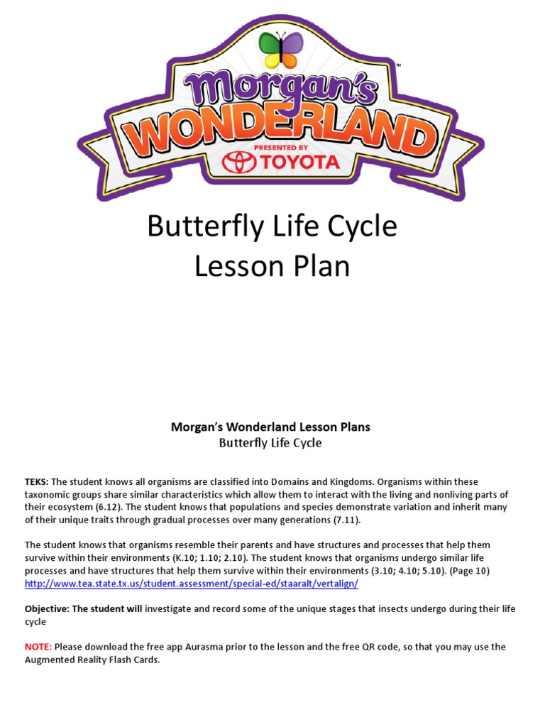 Butterfly Life Cycle Lesson Plan | Download Free PDF | Butterfly ...