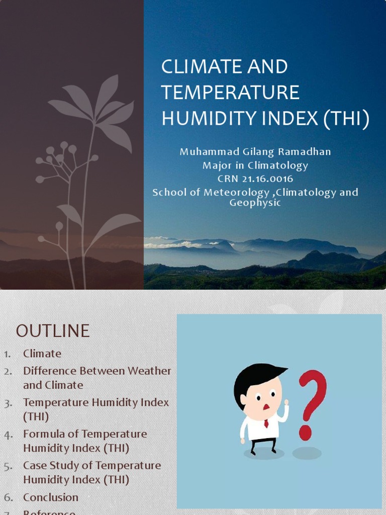 Understanding Temperature Humidity Index | PDF | Climate | Humidity