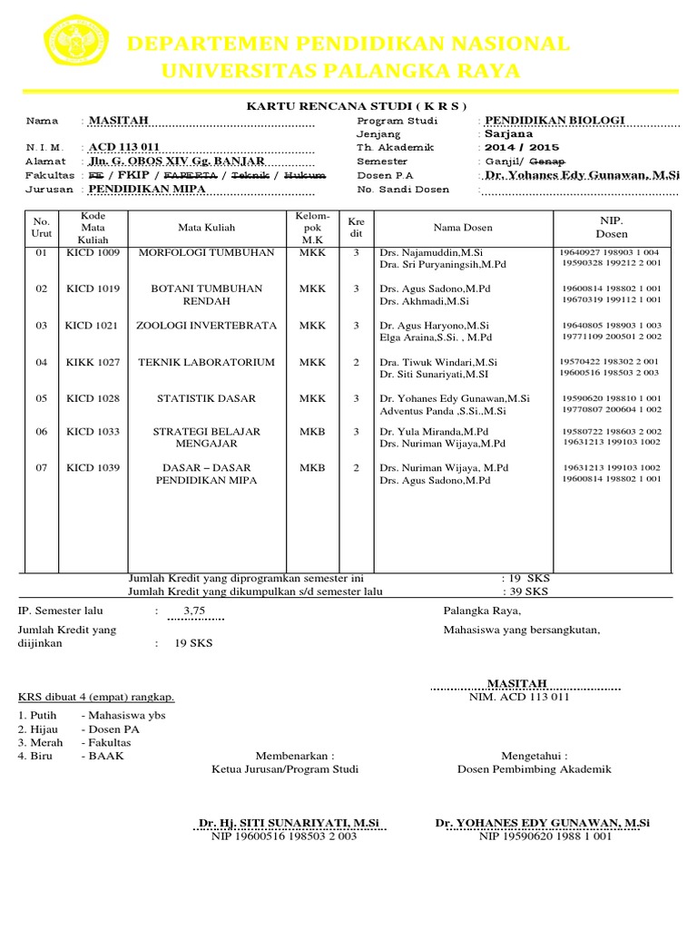 KRS Semester 3 | PDF