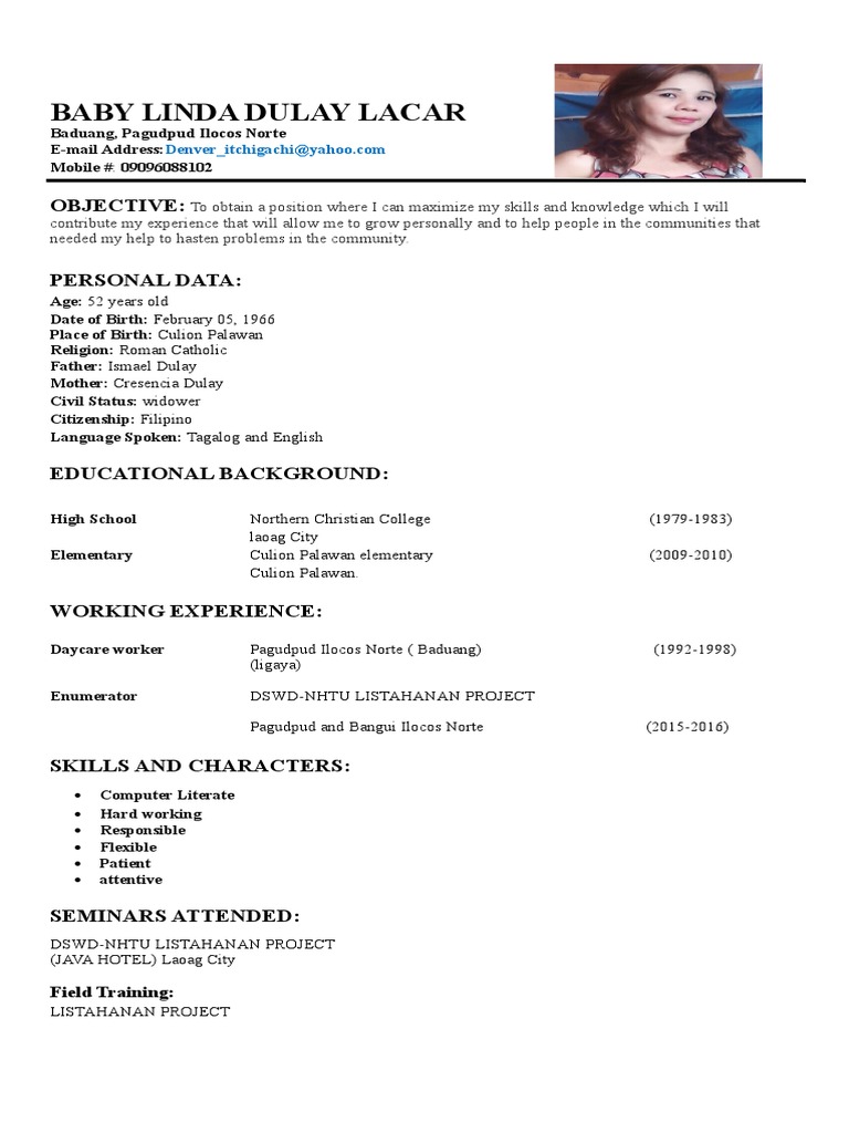 Lindas Resume. | PDF