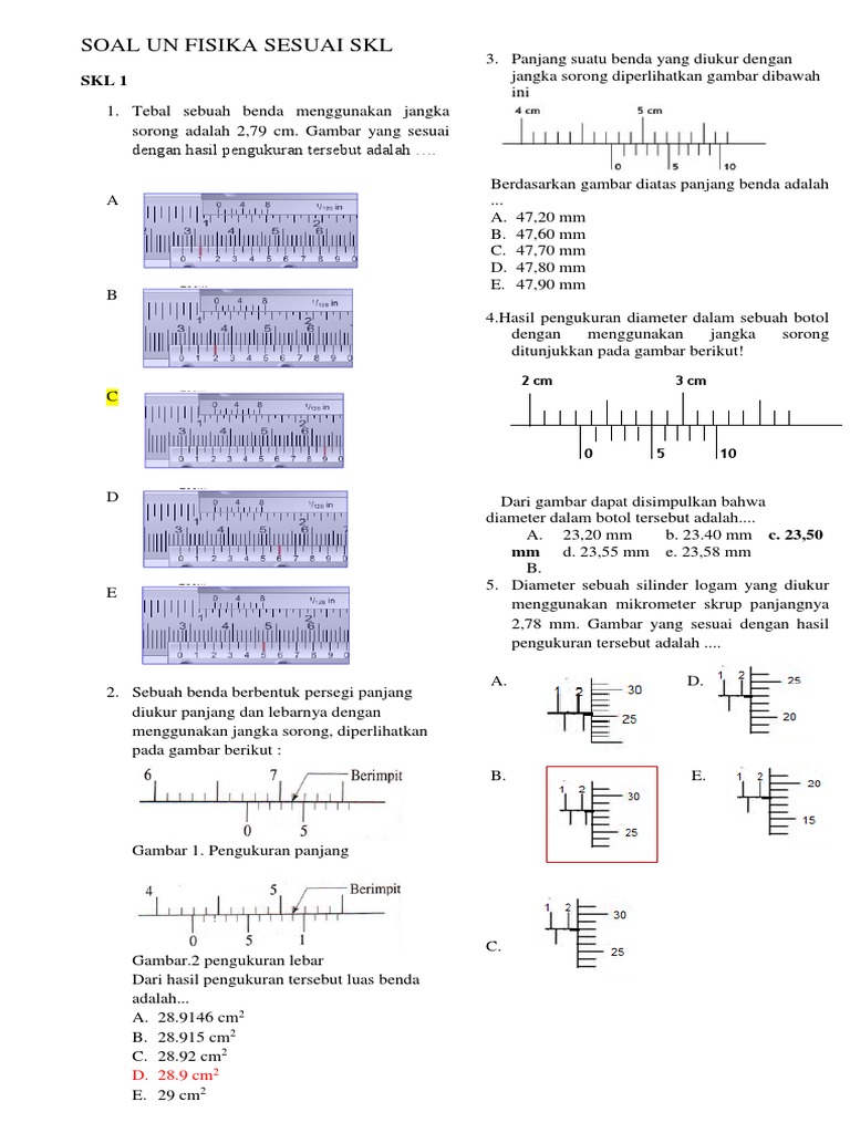 Soal Un Fisika Sesuai SKL | PDF