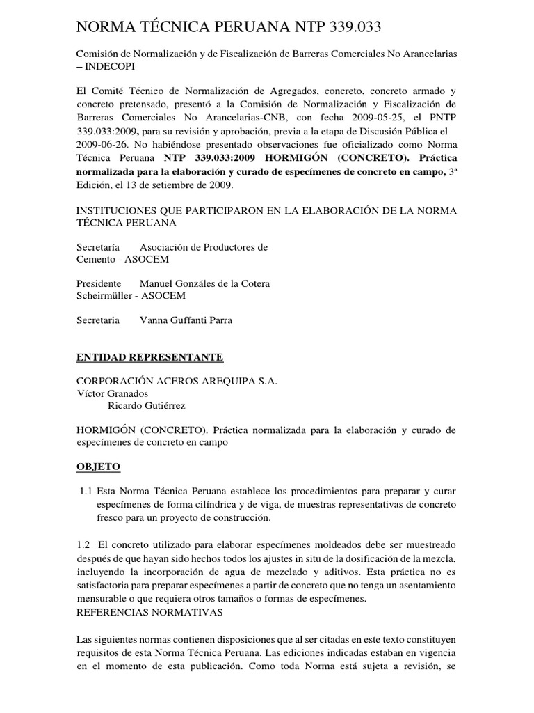 Norma Técnica Peruana NTP 339 | PDF | Herramientas | Acero