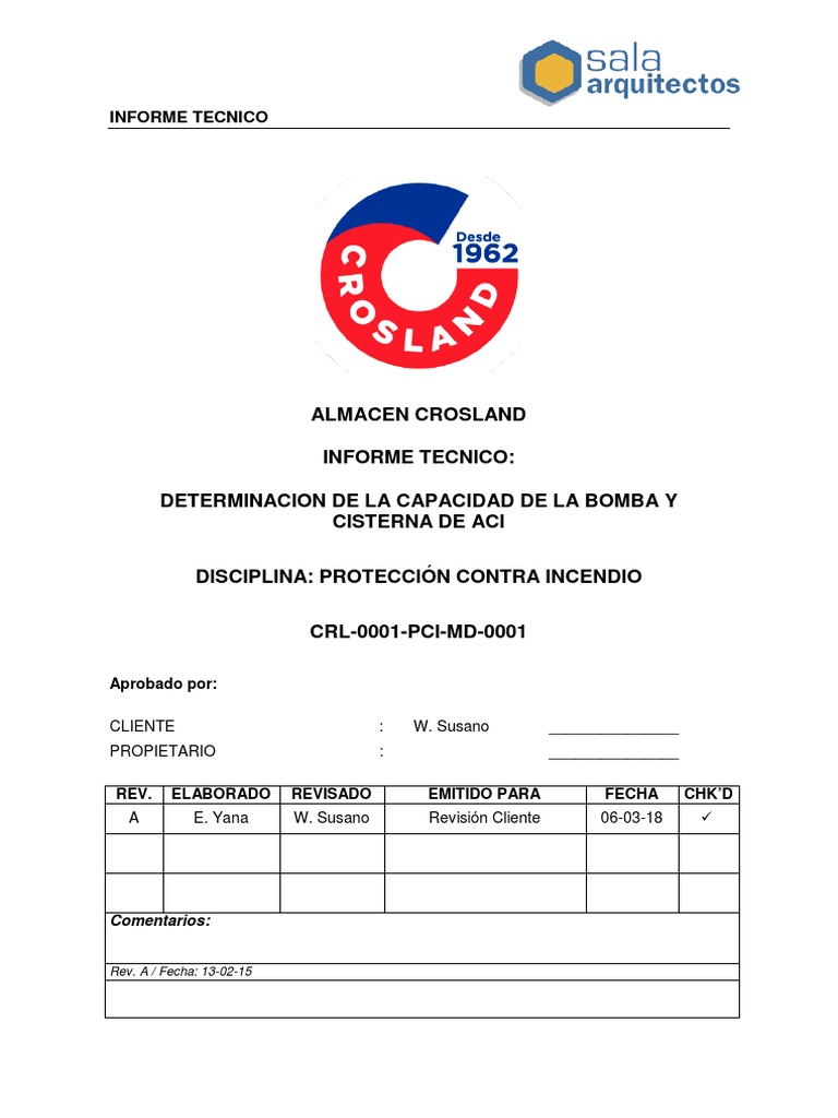 PCI-IT-0001 Rev.a - Inf. Tecnico - Almacen Crosland | Descargar gratis ...