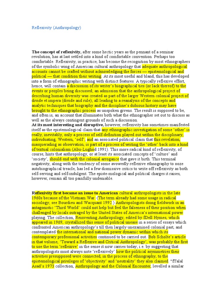 The Concept of Reflexivity, After Some Hectic Years As The Pennant of A ...