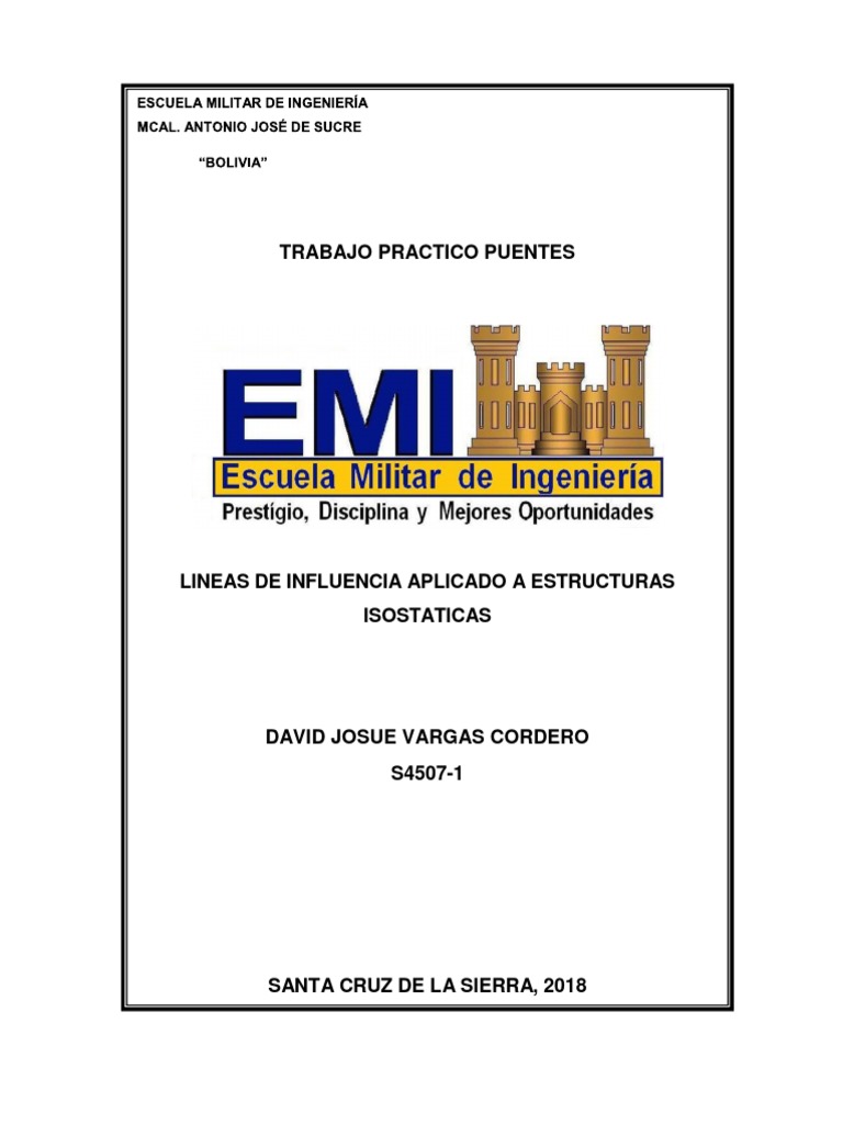 Practico 2 Puentes Lineas de Influencia Aplicadas A Estructuras ...