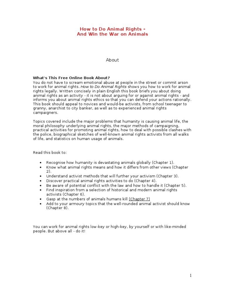 How To Do Animal Rights | PDF | Applied Ethics | Philosophical Theories