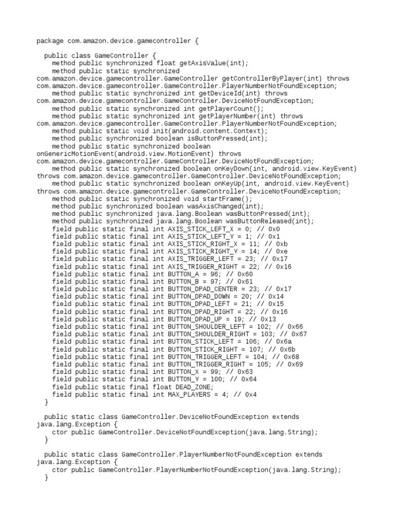 Game Controller | PDF | Software Engineering | Computer Programming
