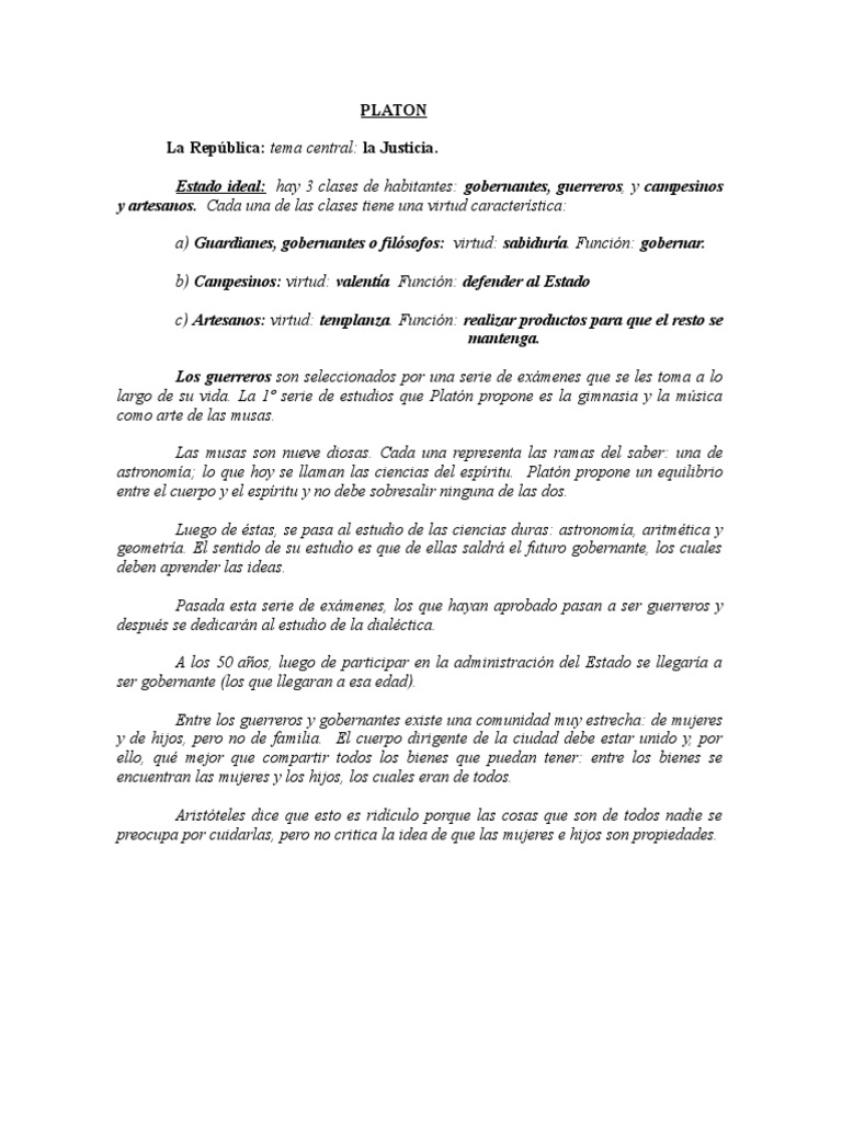 Platon | PDF | Platón | Oligarquía