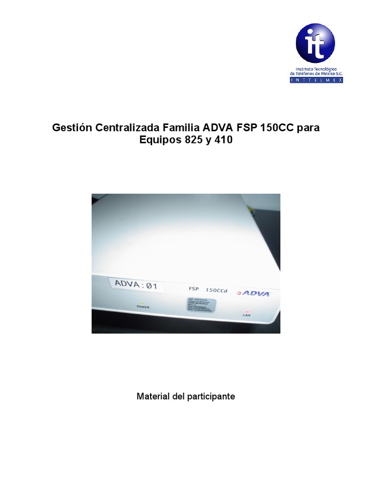 3390 - Gestión Centralizada Familia ADVA FSP 150CC para Equipos 825 y ...