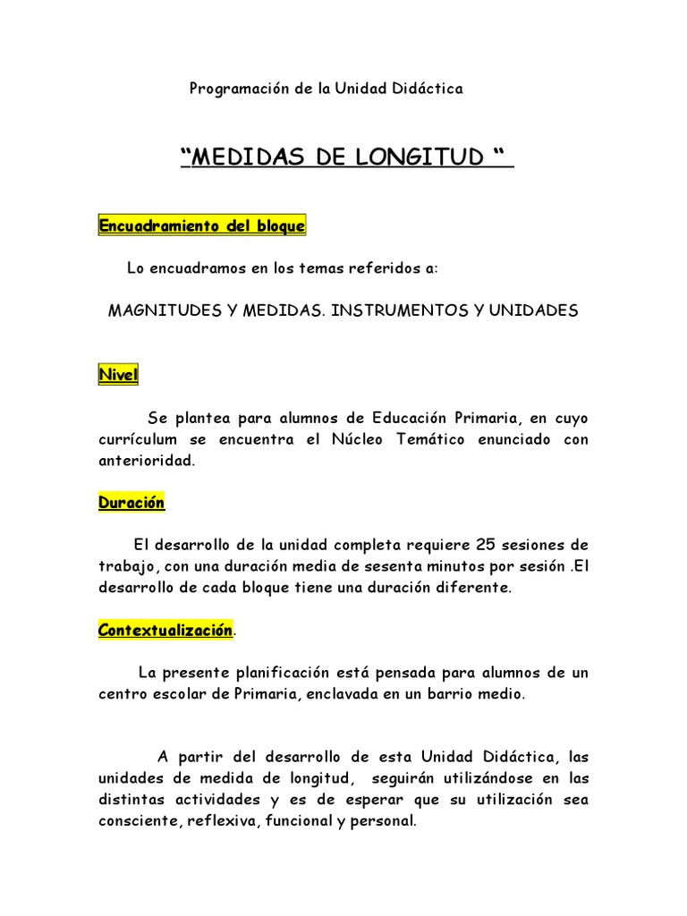 Medidas de Longitud | PDF | Medición | Longitud