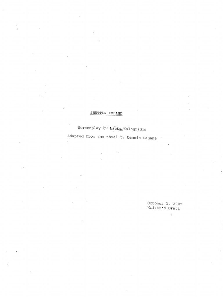 Shutter Island PDF | PDF