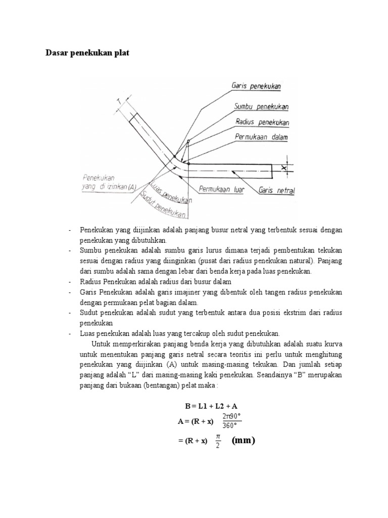 Materi Perhitungan Kerja Plat | PDF