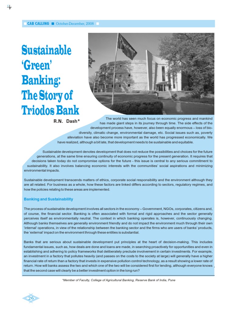 Sustainable Green Banking | PDF | Microfinance | Sustainability