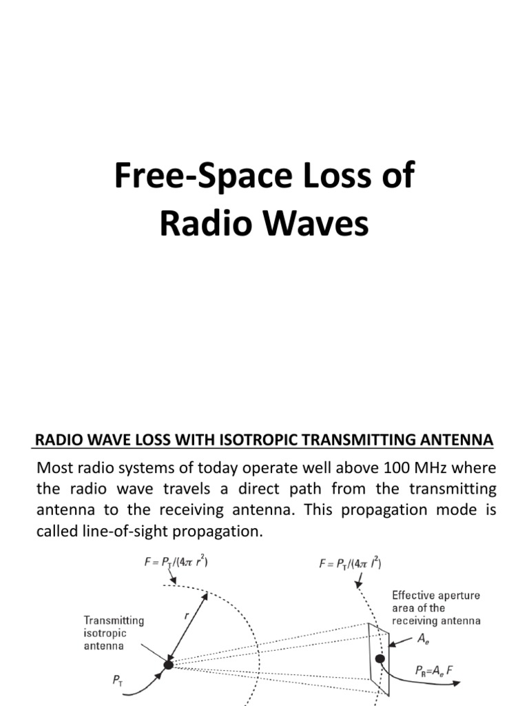 Free-Space Radio Wave Loss Analysis | PDF