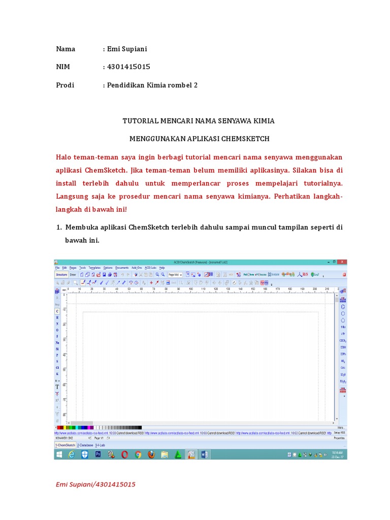 Tutorial ChemSketch | PDF