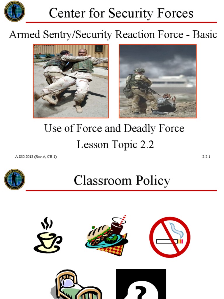 Navy Use of Force Guidelines Overview | PDF | Projectile Weapons ...