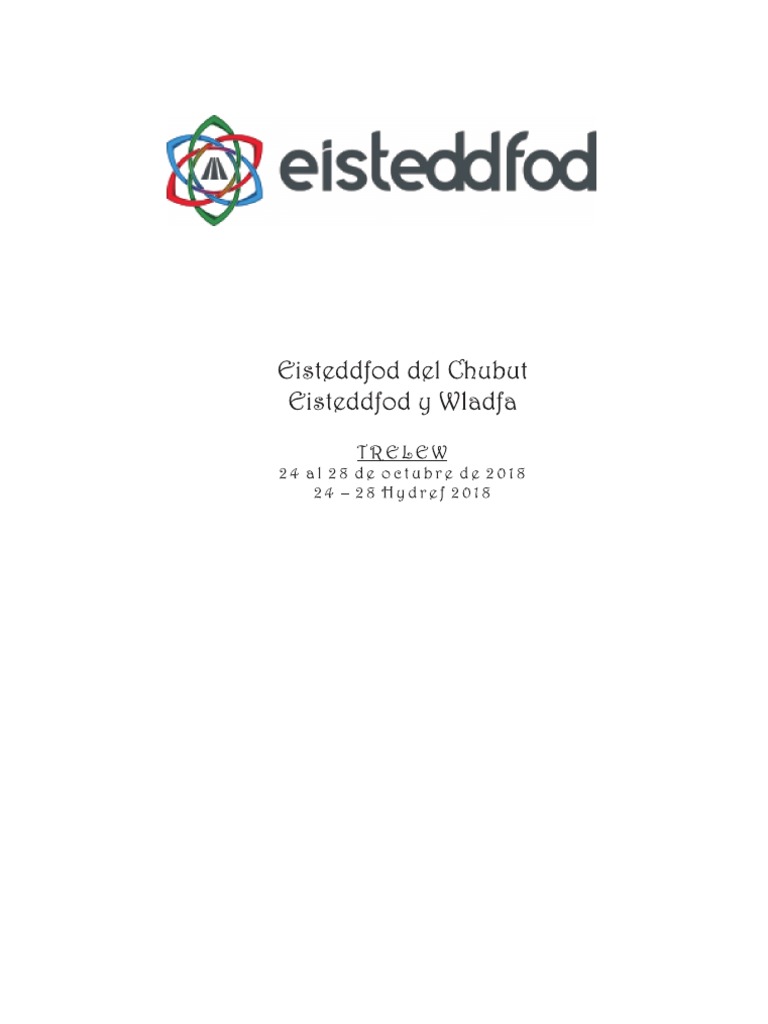 Eisteddfod Del Chubut - Programa 2018 | PDF