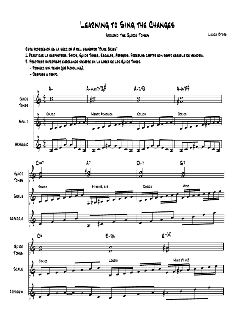 Improv #2 Around Guide Tones | PDF | Elements Of Music | Music Theory