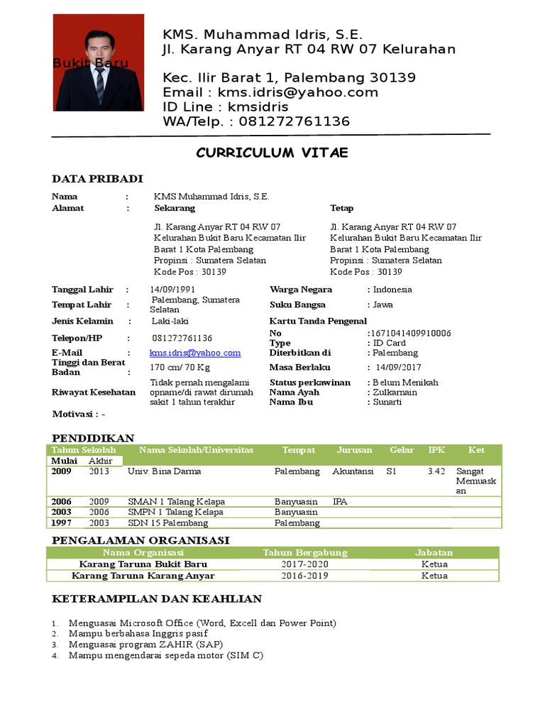CV Idris | PDF