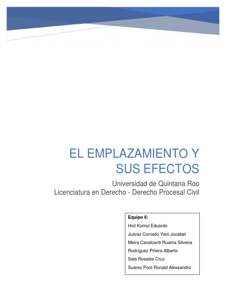 El Emplazamiento y sus Efectos | Demanda judicial | Procedimiento Civil ...
