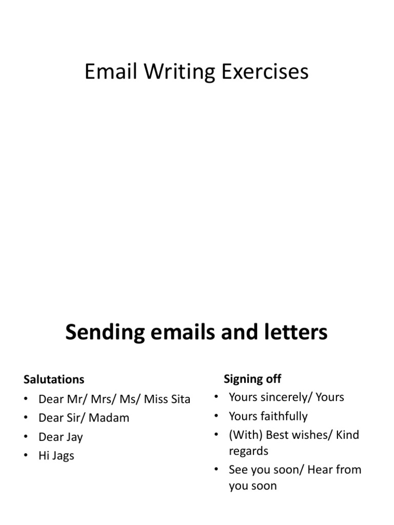 Email Writing | PDF
