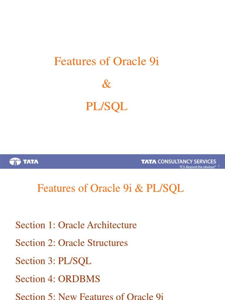 Oracle 9i and PL/SQL Features Overview | PDF | Oracle Database | Pl/Sql