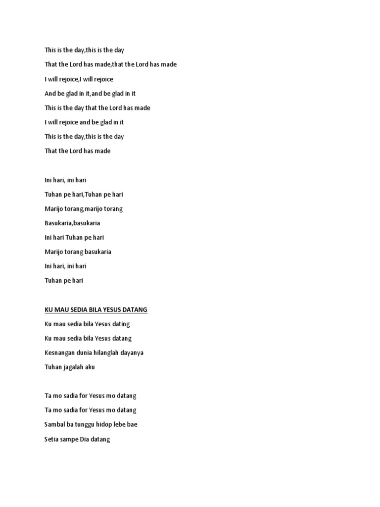 Worship Songs and Lyrics Compilation | PDF | Art