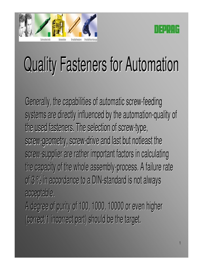 Quality Fasteners | PDF | Screw | Equipment
