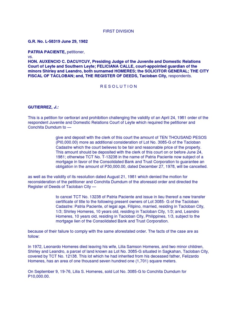 Case 2 | PDF | Legal Guardian | Deed