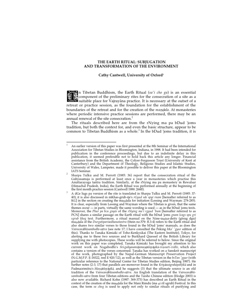The Earth Ritual Subjugation and Transfo PDF | PDF | Mantra | Vajrayana