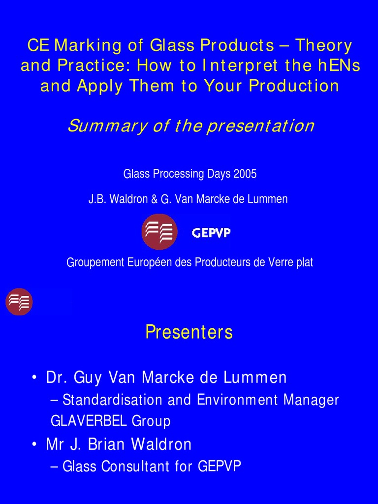 CE Marking On Glass | PDF | Specification (Technical Standard) | Business