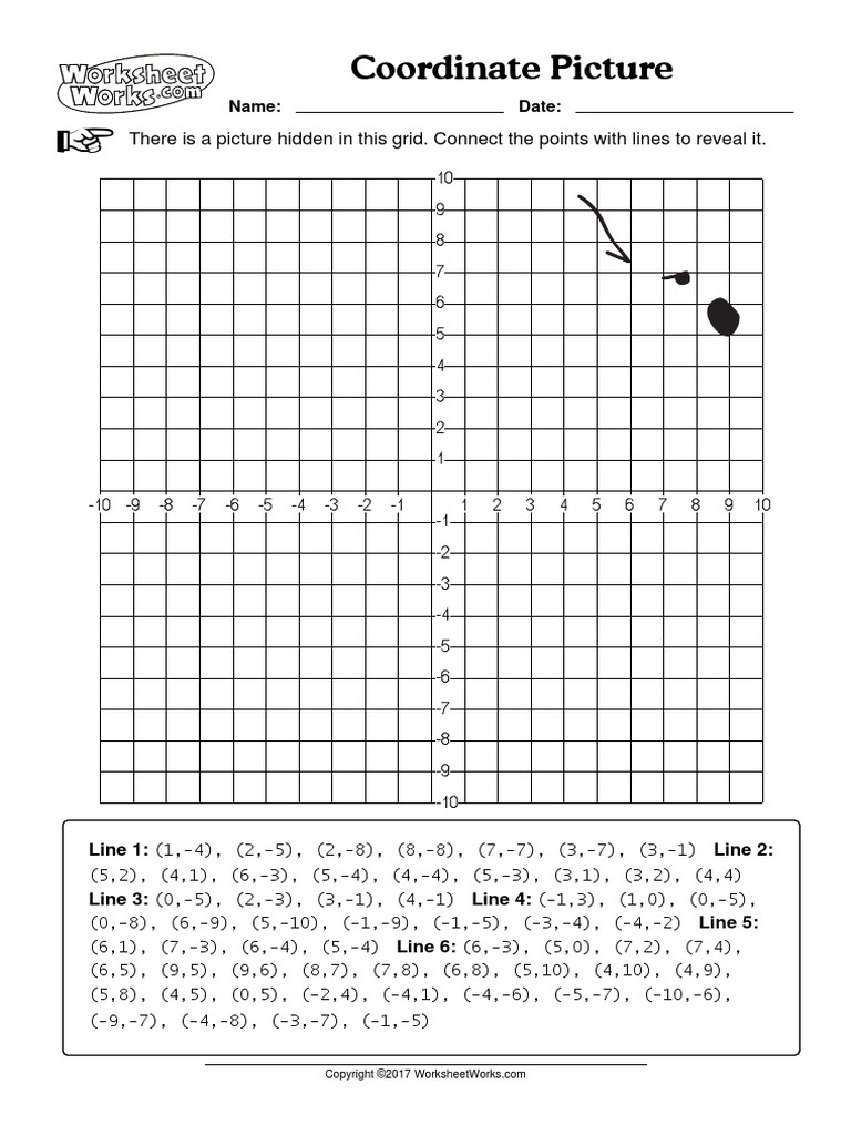 WorksheetWorks Coordinate Picture 1 | PDF