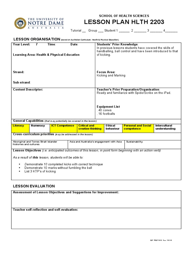 Lesson Plan Ict WK 6 | PDF | Physical Education | Educational Technology