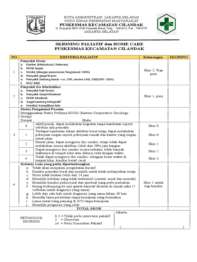 Yahya New Skrining Paliatif | PDF