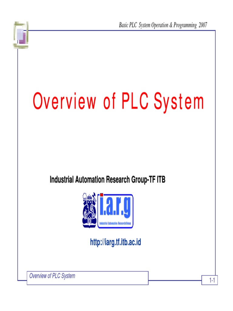 01-Overview of PLC System | PDF | Programmable Logic Controller ...