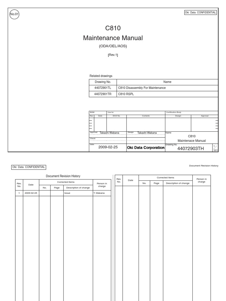 ServiceManualOKI C810 - C801 | PDF | Electrical Connector | Equipment