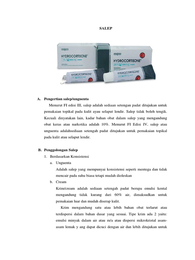 Jenis dan Dasar Salep Topikal | PDF | Memasak, Makanan, & Anggur