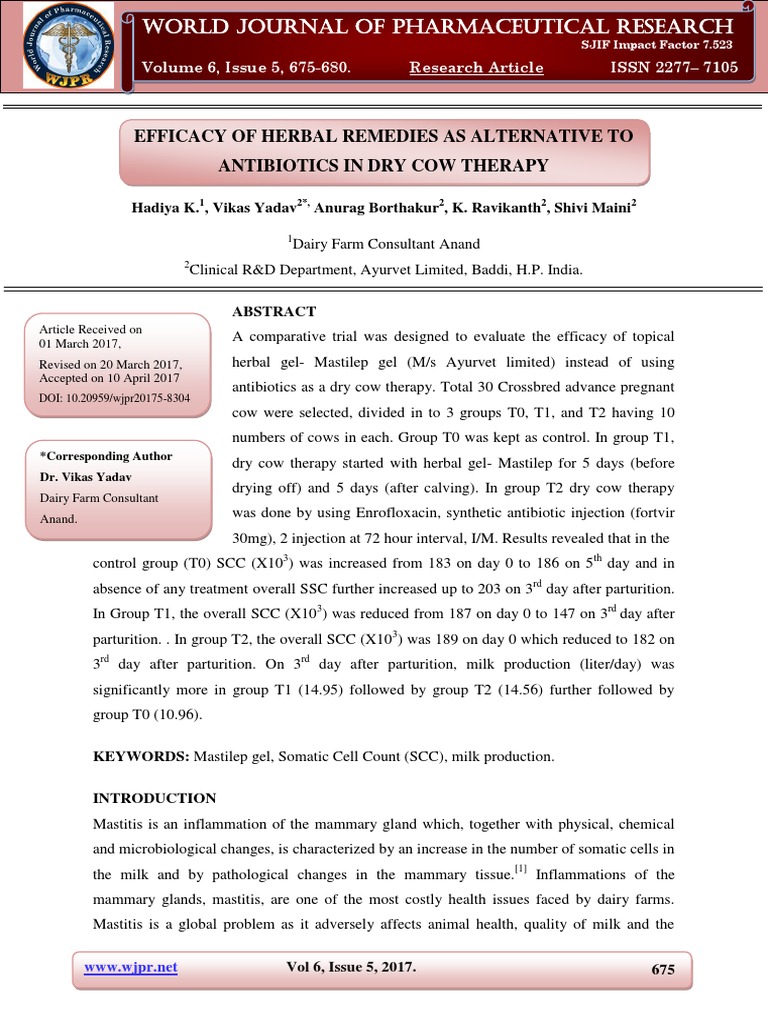 Mastilep Gel Dry Cow Therapy | PDF | Clinical Medicine | Medical ...