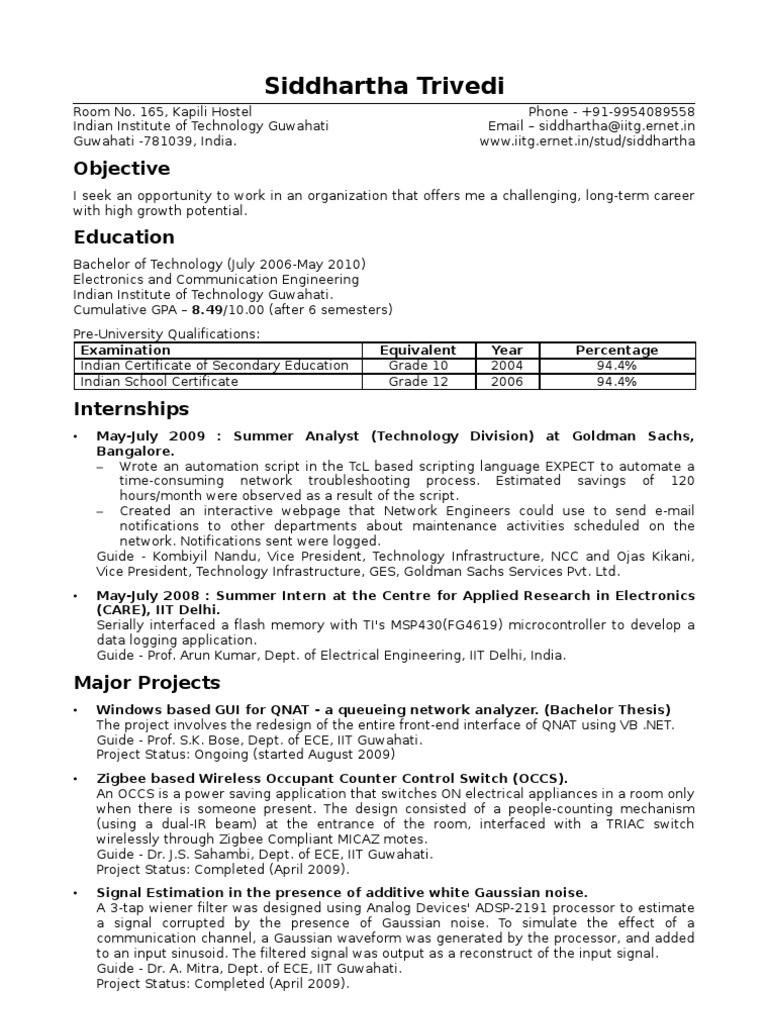 CV Siddhartha | PDF | Electronic Engineering | Electrical Engineering